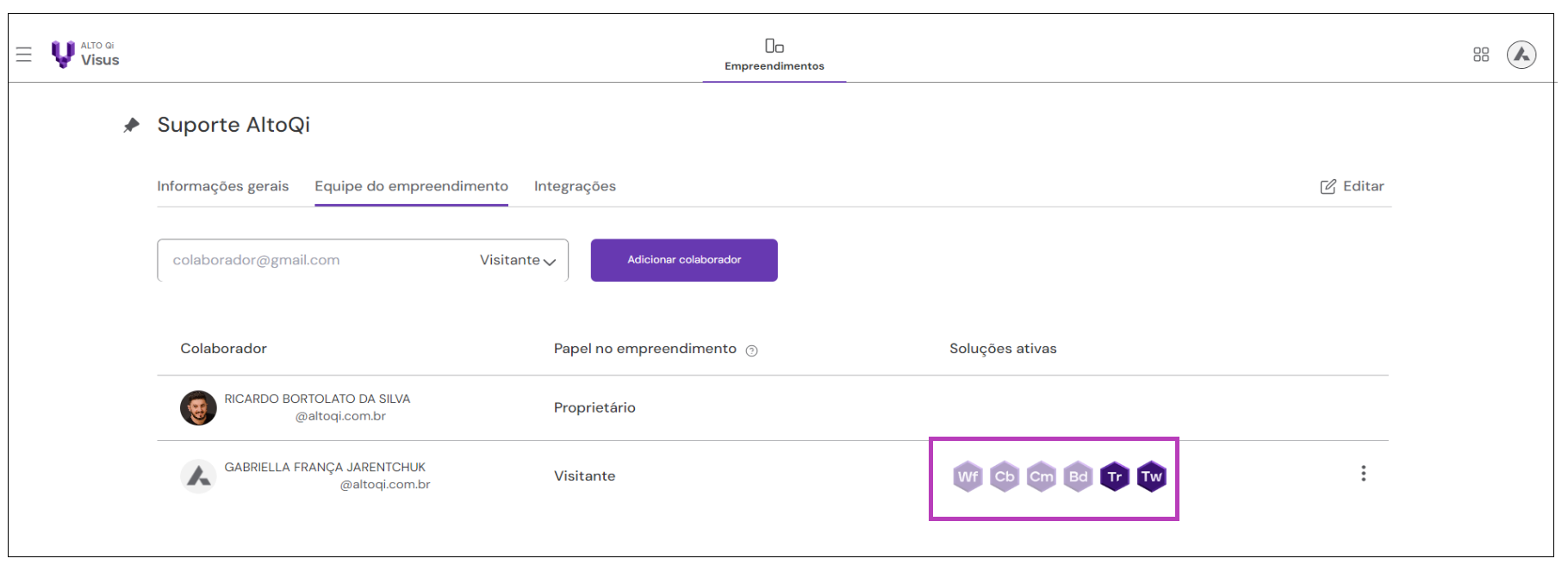 Como acessar e navegar no ambiente integrador da plataforma AltoQi Visus?