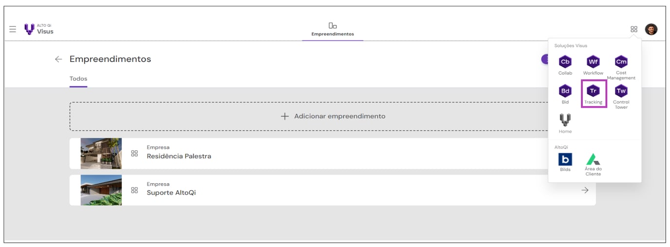 Como acessar e navegar no ambiente integrador da plataforma AltoQi Visus?