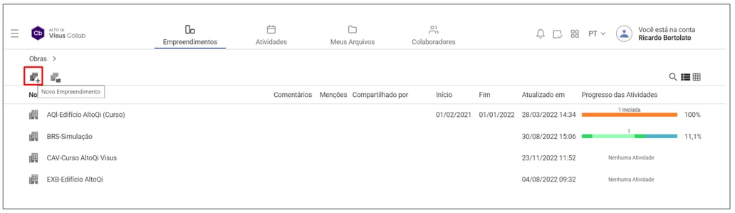 Como criar um empreendimento no AltoQi Visus Collab